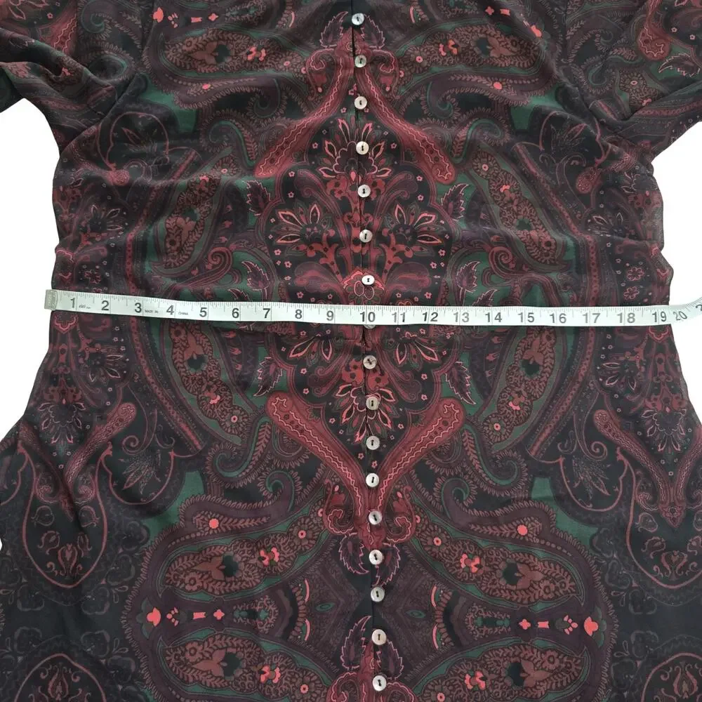 eshakti | Dresses | Wayward Fancies Eshakti Paisley Shirt Dress Boho ...